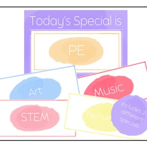 Watercolor Calendar Set for the Classroom - Etsy