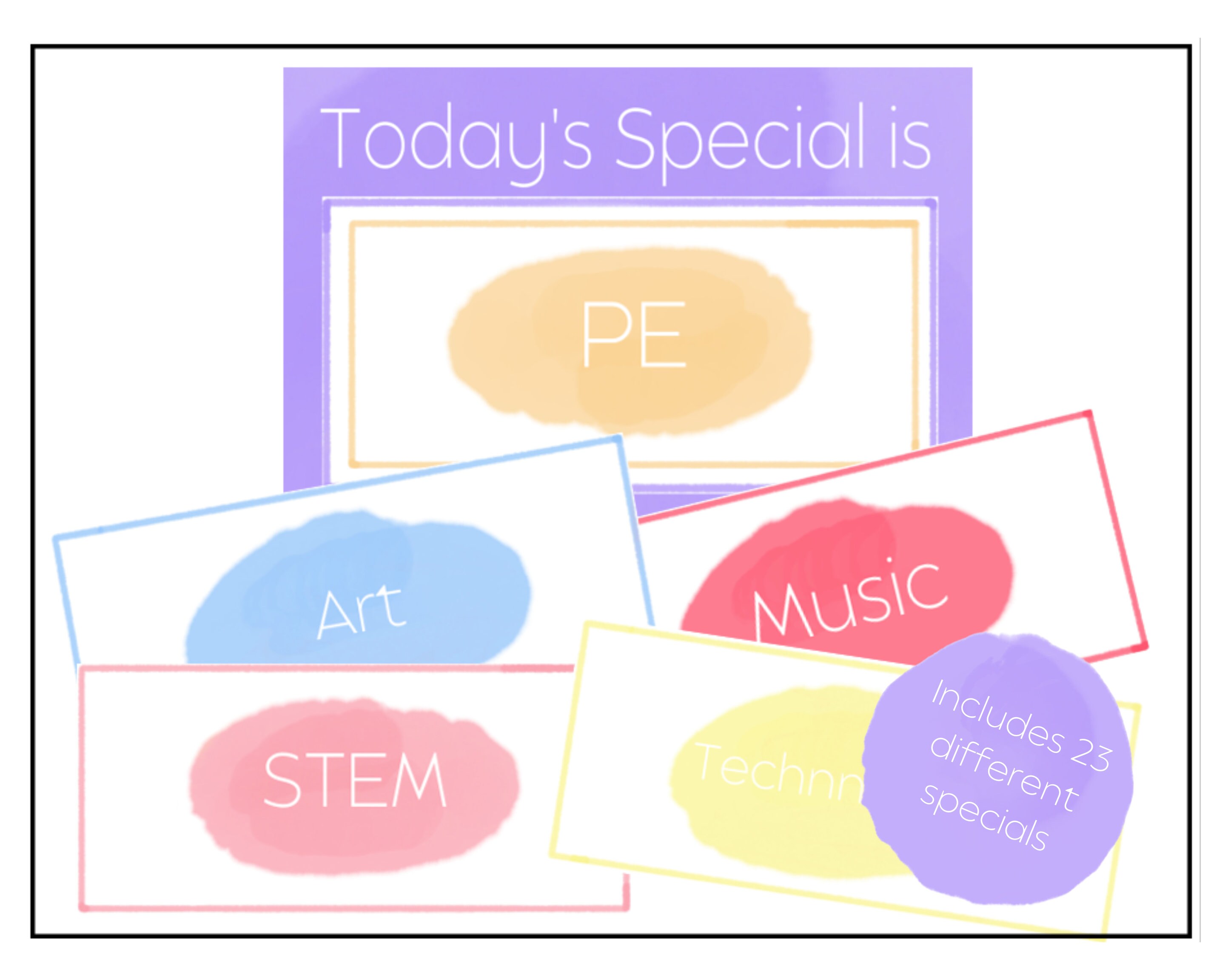 Watercolor Calendar Set for the Classroom - Etsy