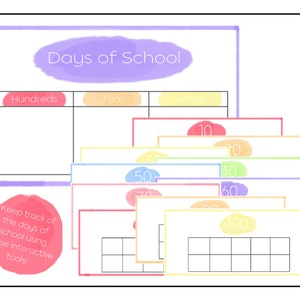 Watercolor Calendar Set for the Classroom - Etsy