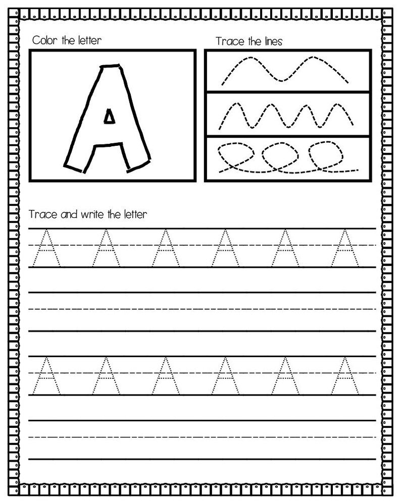 Printable Handwriting Activity Pages - Etsy