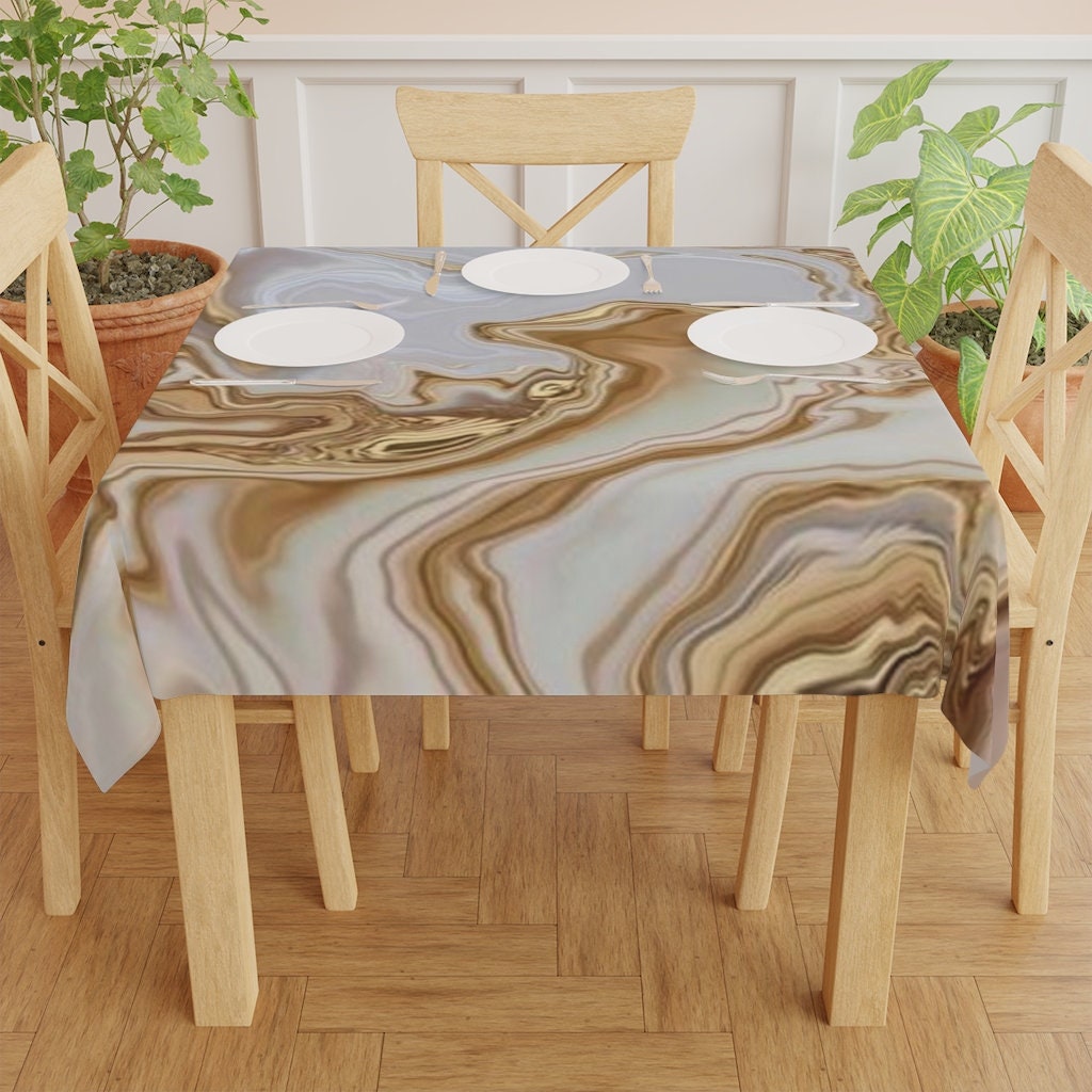 Gold Marble Tablecloth - Etsy