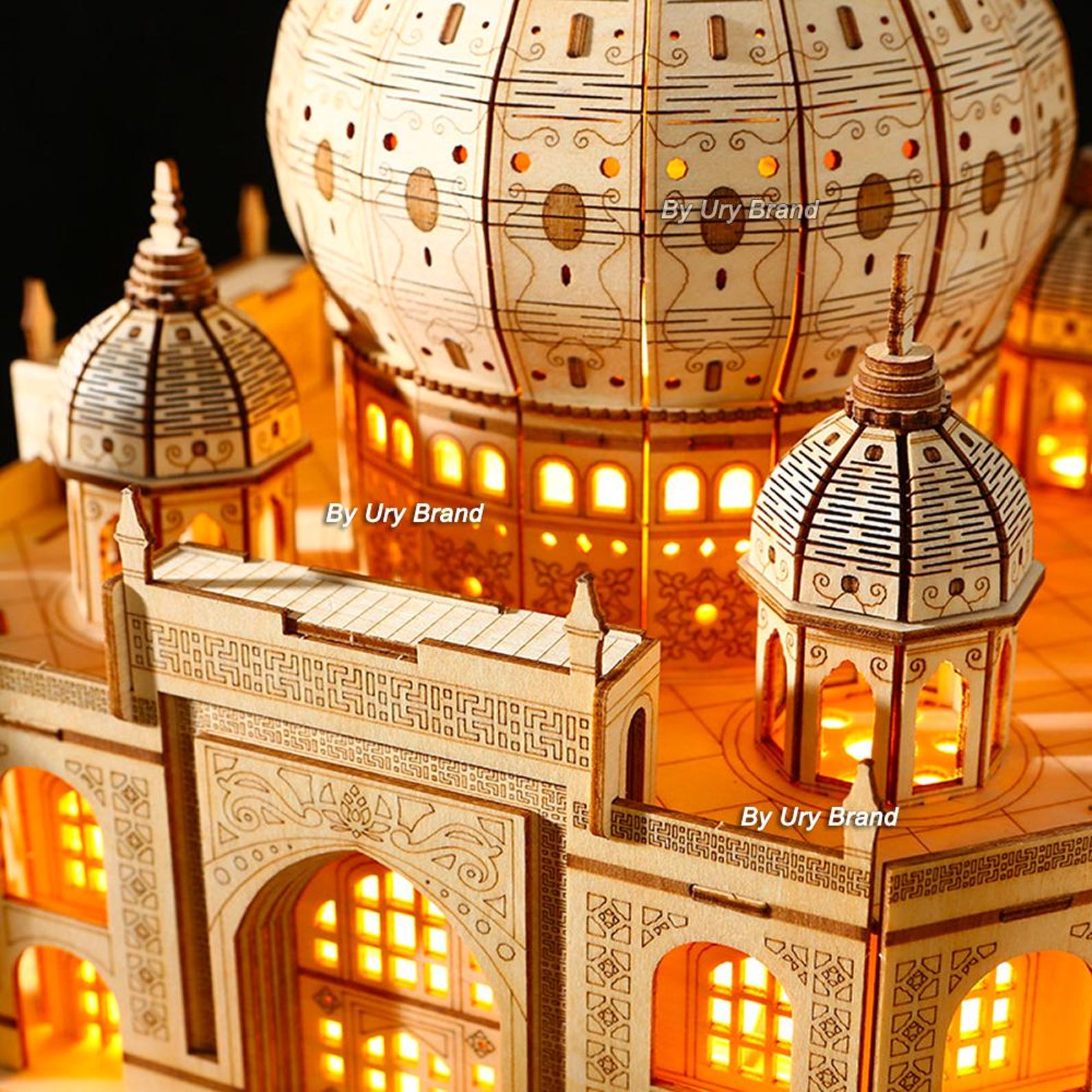 3D Wooden Puzzle House Royal Castle/taj Mahal DIY Model Kit With Lights ...