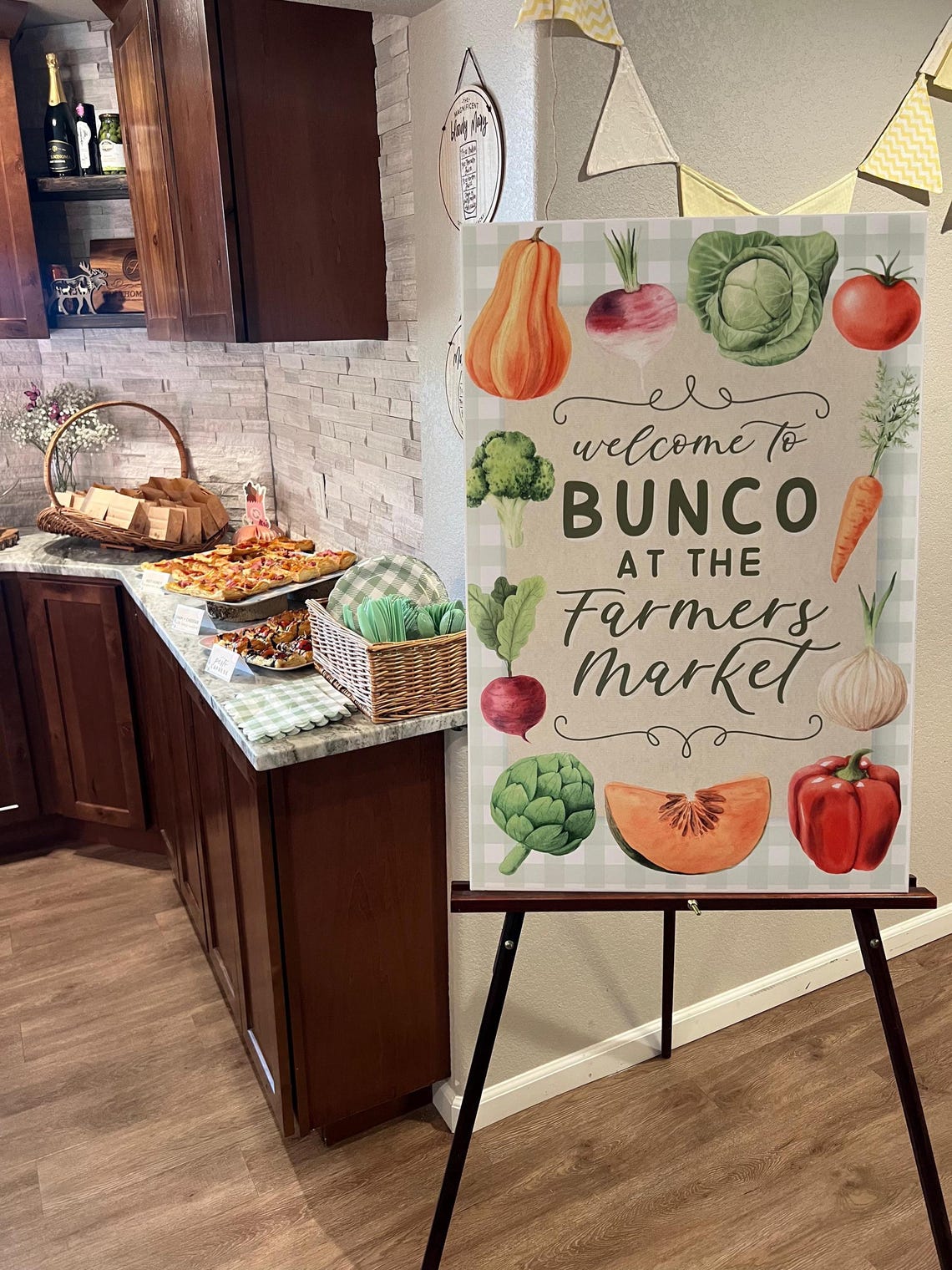 Welcome to Bunco at the Farmers Market Sign - Digital Download Poster ...