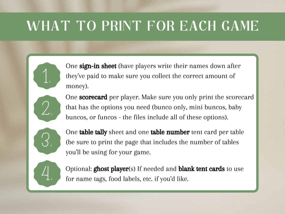 Digital Download Plant Lady Themed Bunco Scorecard Set Score Sheets ...