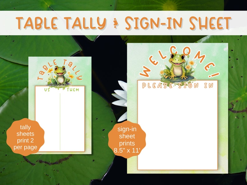 Printable Leap Year Frog Bunco Set With Score Sheets, Tally Sheets ...