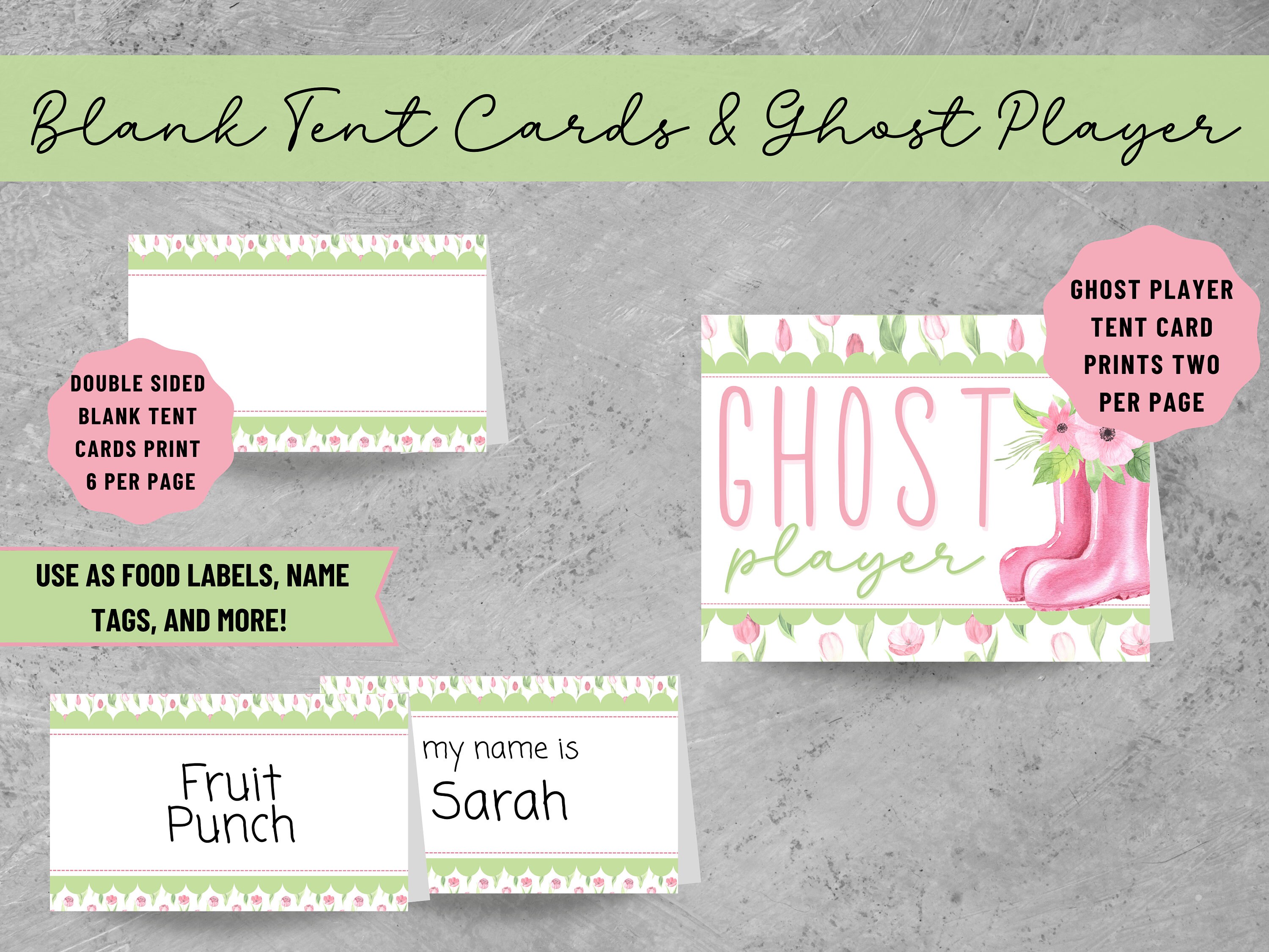 Printable Spring Flowers Bunco Set With Scorecards, Tally Sheets, Table ...