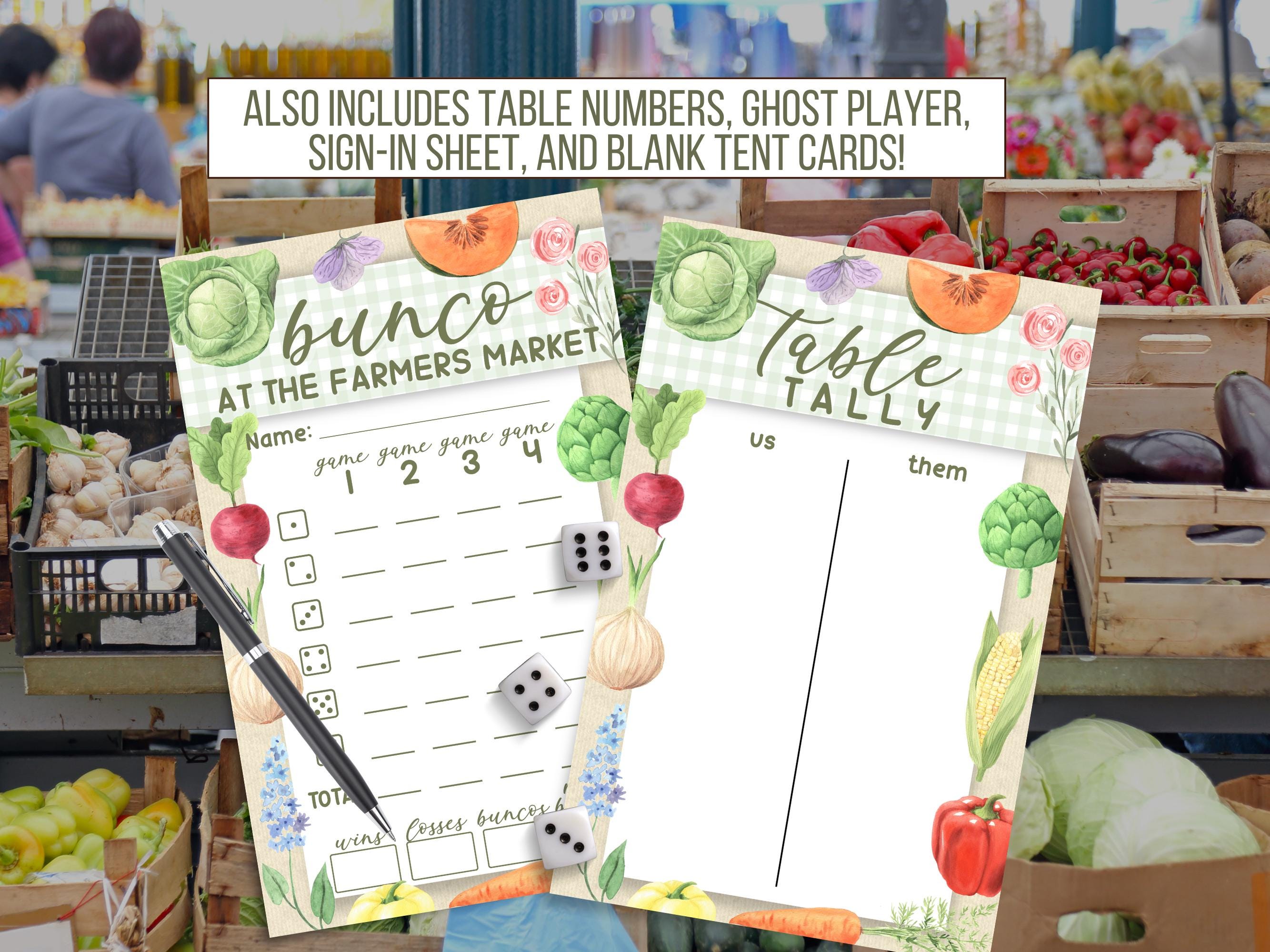 Farmers Market Table Signs