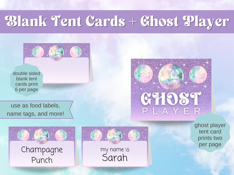 Printable Pastel Disco Ball New Year Bunco Set With Score Sheets, Tally ...