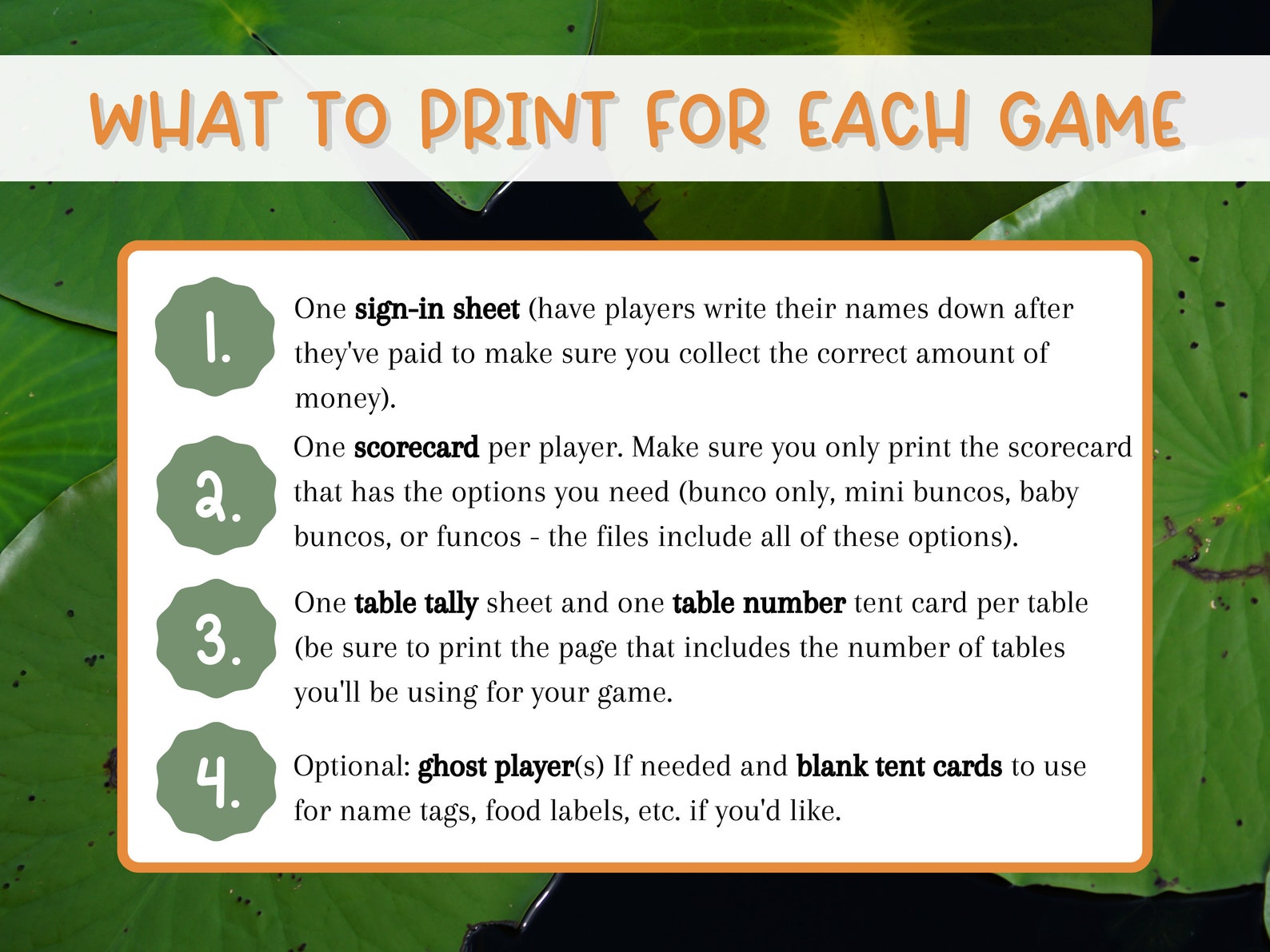 Printable Leap Year Frog Bunco Set With Score Sheets, Tally Sheets ...