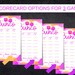 Printable Orange and Pink Bunco Scorecard for All Seasons and Months ...