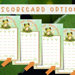Printable Leap Year Frog Bunco Set With Score Sheets, Tally Sheets ...
