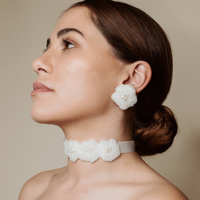 Embroidered Choker - Etsy