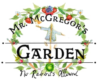 Beatrix Potter Peter Rabbit Mr Mcgregors Garden Sign - Etsy New Zealand