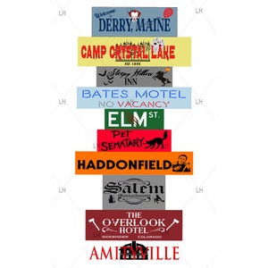 Printable Horror Halloween Movie Sign | PNG, JPEG, PDF - Etsy