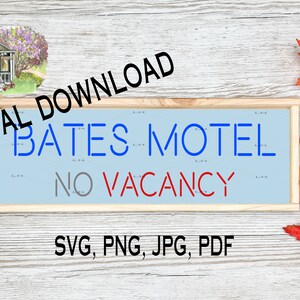 Bates Motel Sign Digital Download SVG, PNG, JPG - Etsy