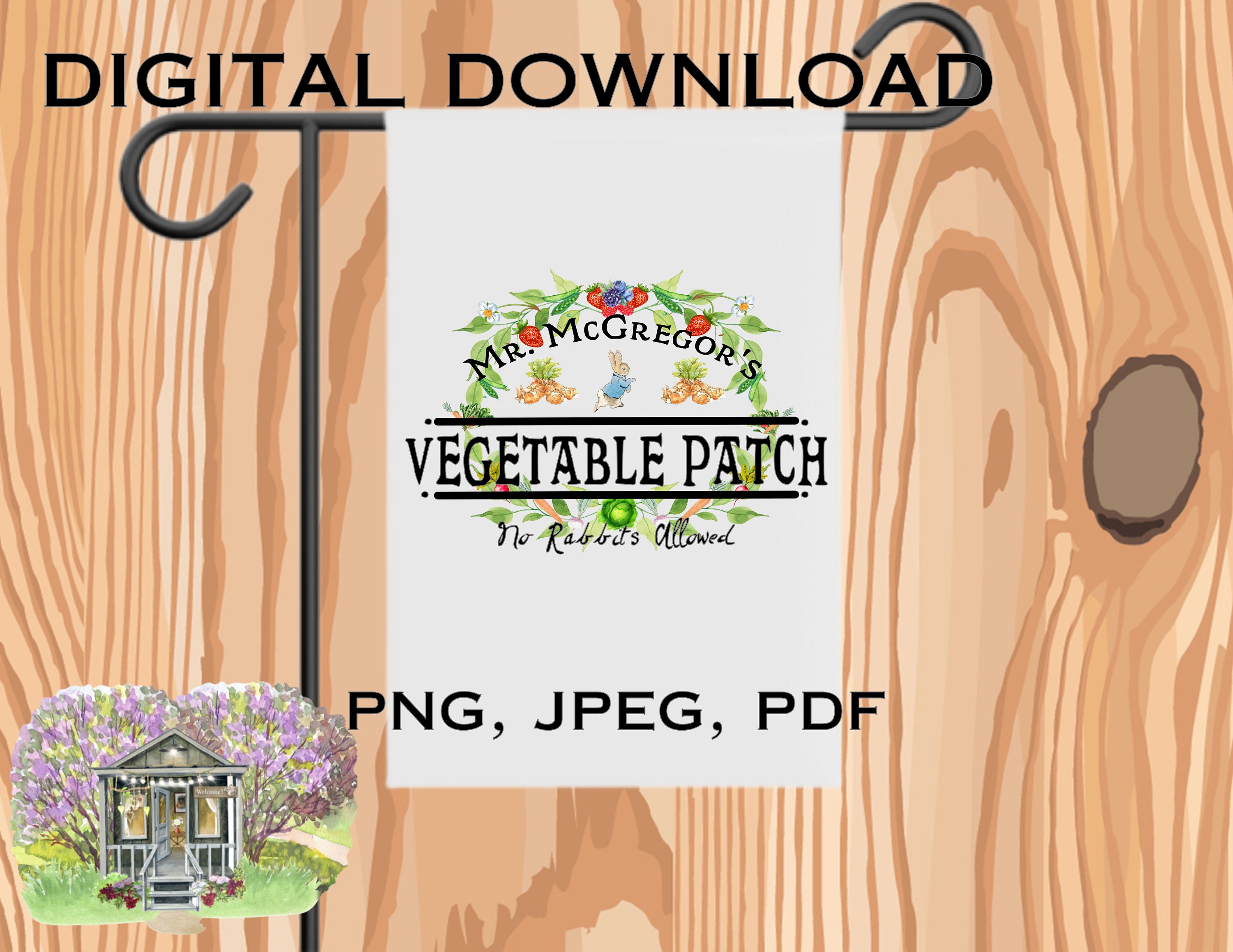 Mr. Mcgregor's Vegetable Patch Sign PNG - Etsy