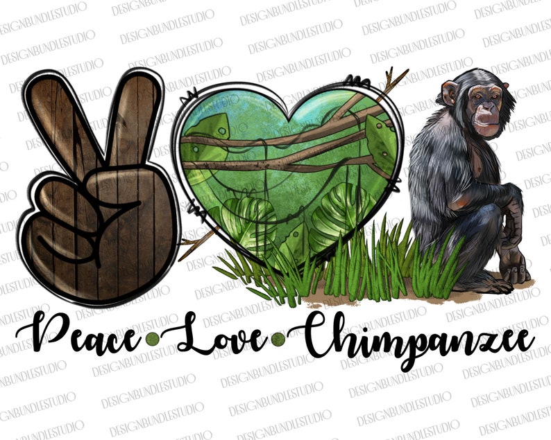 Peace Love Monkeys Png Bundle 8 PNG Filespeace Love PNG - Etsy