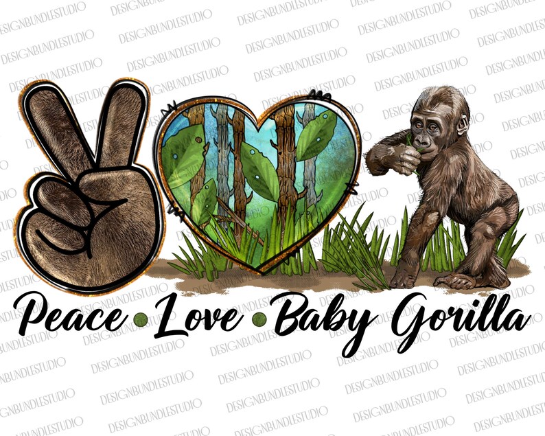 Peace Love Monkeys Png Bundle 8 PNG Filespeace Love PNG - Etsy