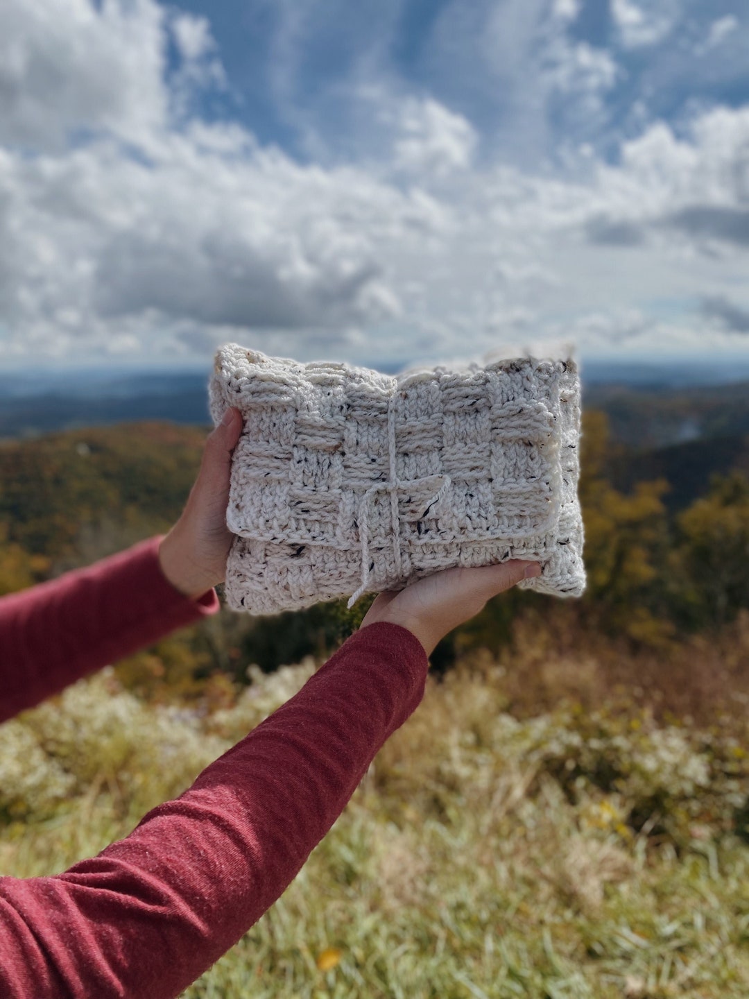 Handmade Neutral Crochet Woven Book Cover - Etsy