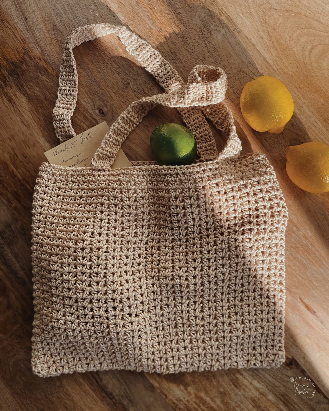 Handmade Neutral Crochet Market Bag Tote - Etsy