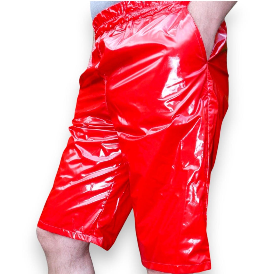 Shorts 35K Sprinter Shorts Nylon Glossy Nylon LACK PVC Wetlook Shiny ...