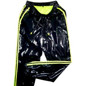 Glossy Nylon LACK PVC Wetlook Shiny Nylon Pants Rain Pants Jogging ...