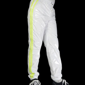 Glossy Nylon LACK PVC Wetlook Shiny Nylon Pants Rain Pants Jogging ...