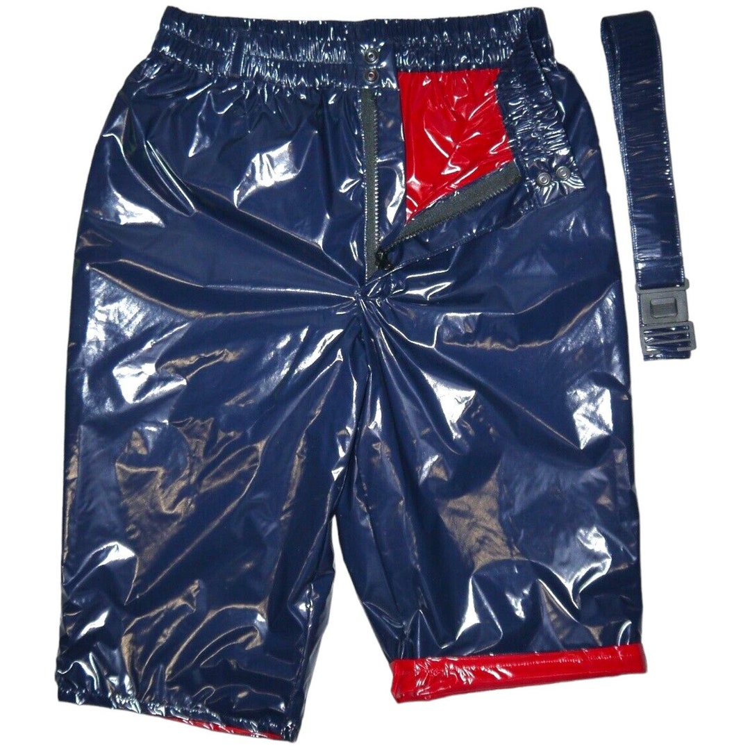 Shiny Nylon Shorts Sprinter OL35 Shiny Nylon LACQUER PVC Wetlook Shiny ...
