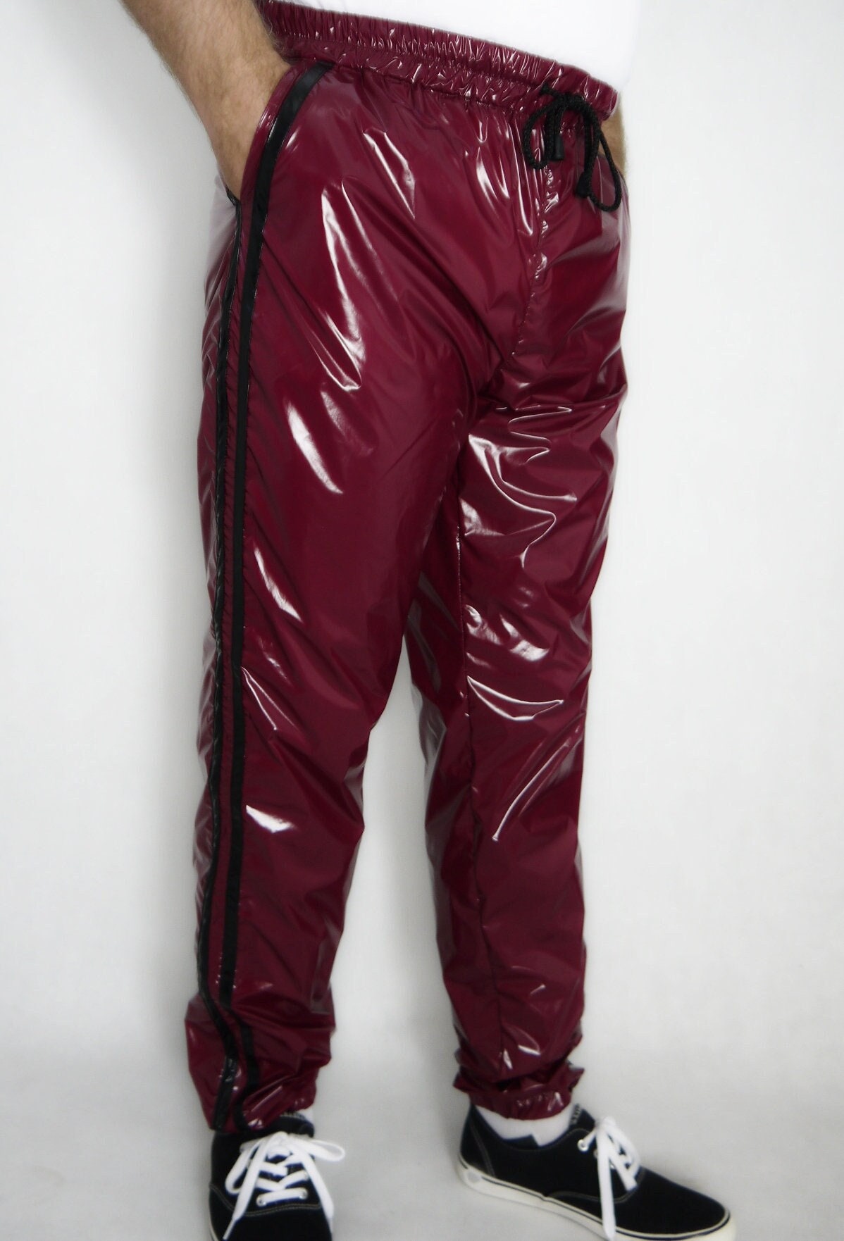 Glanzend nylon LACK PVC Wetlook glanzende nylon broek - Etsy Nederland