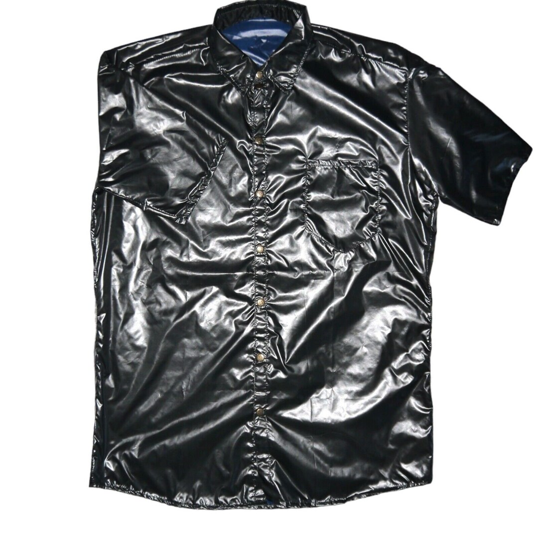 Shiny Nylon Nylko Shiny Nylon Shirt With Lining 5XL - Etsy