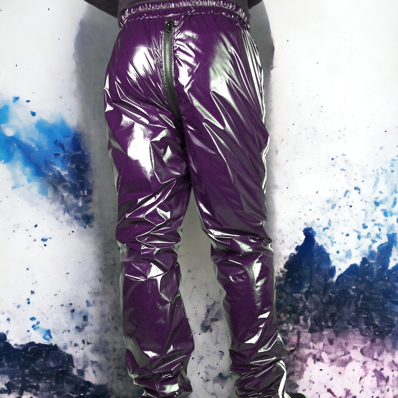 Shiny Nylon PVC Wetlook Pants - Etsy