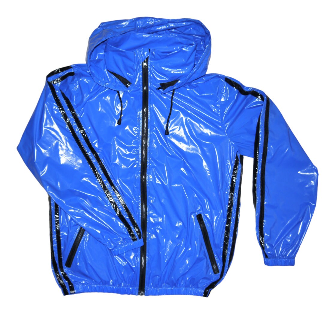 Shiny Nylon Jacket Without Lining PVC Shiny Nylon Wetlook Jacket KGPS ...