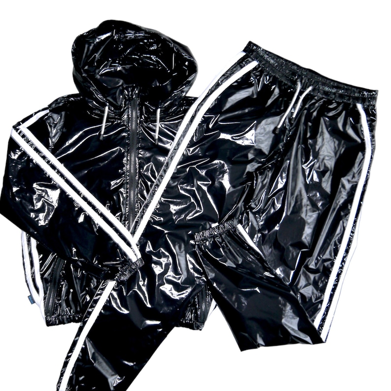 Shiny Nylon Pants and Jacket PVC Shiny Nylon Pants and Jacket Without ...