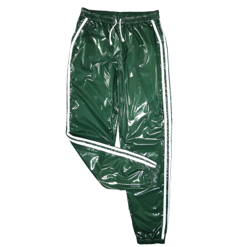 Shiny Nylon LACK PVC Wetlook Shiny Nylon Pants Rain Trousers Jogging ...