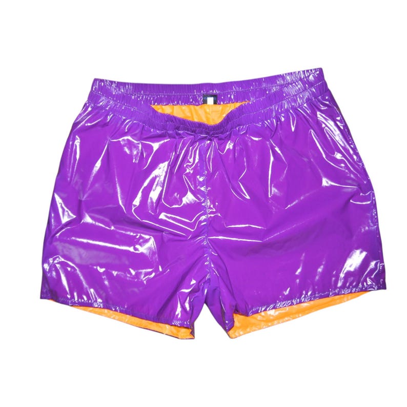 Shorts Sprinter Shorts Nylon Glossy Nylon LACK PVC Wetlook Shiny Nylon ...