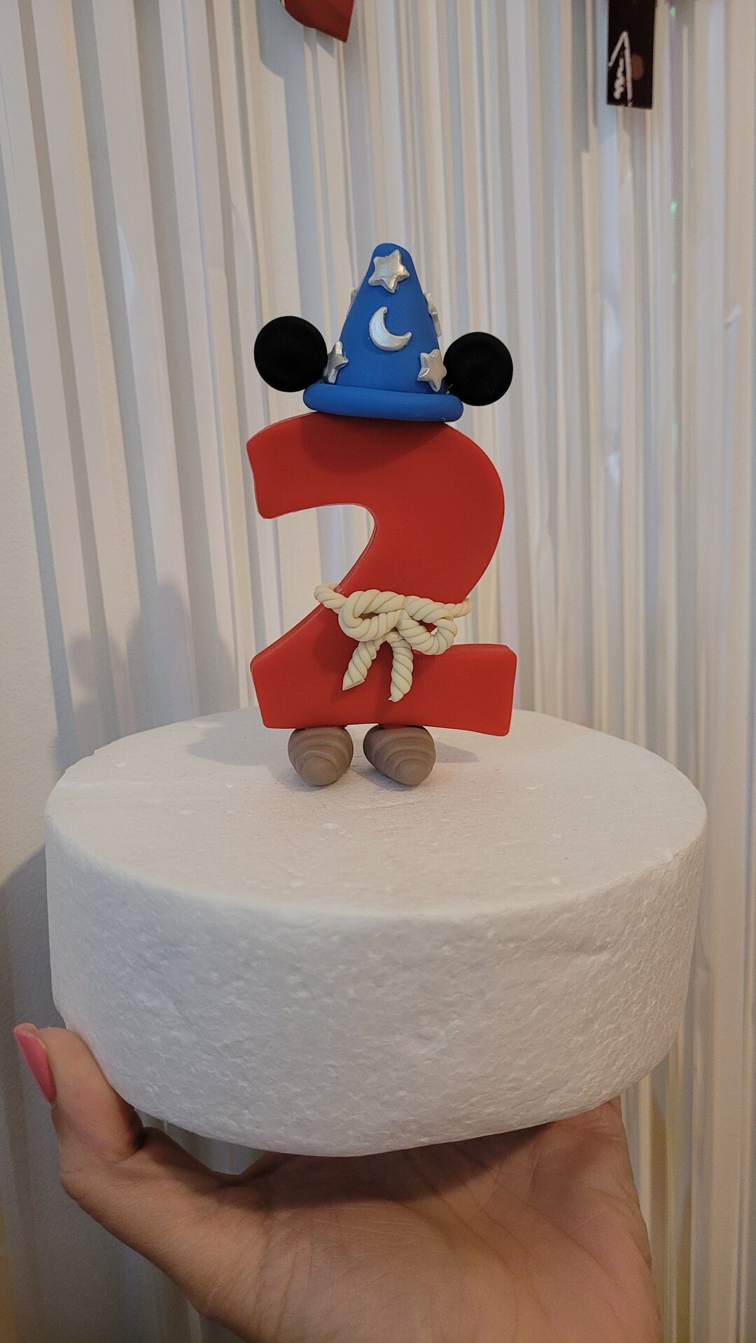 Mickey Mouse Sorcerer Birthday Candle Cake Topper | Doesn't Melt ...