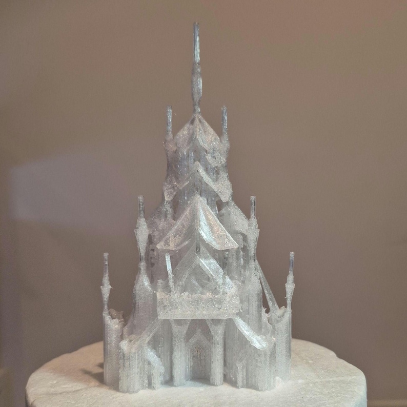 Ice Castle Cake Topper - 2 Sizes, White or Blue, With or Without Light ...