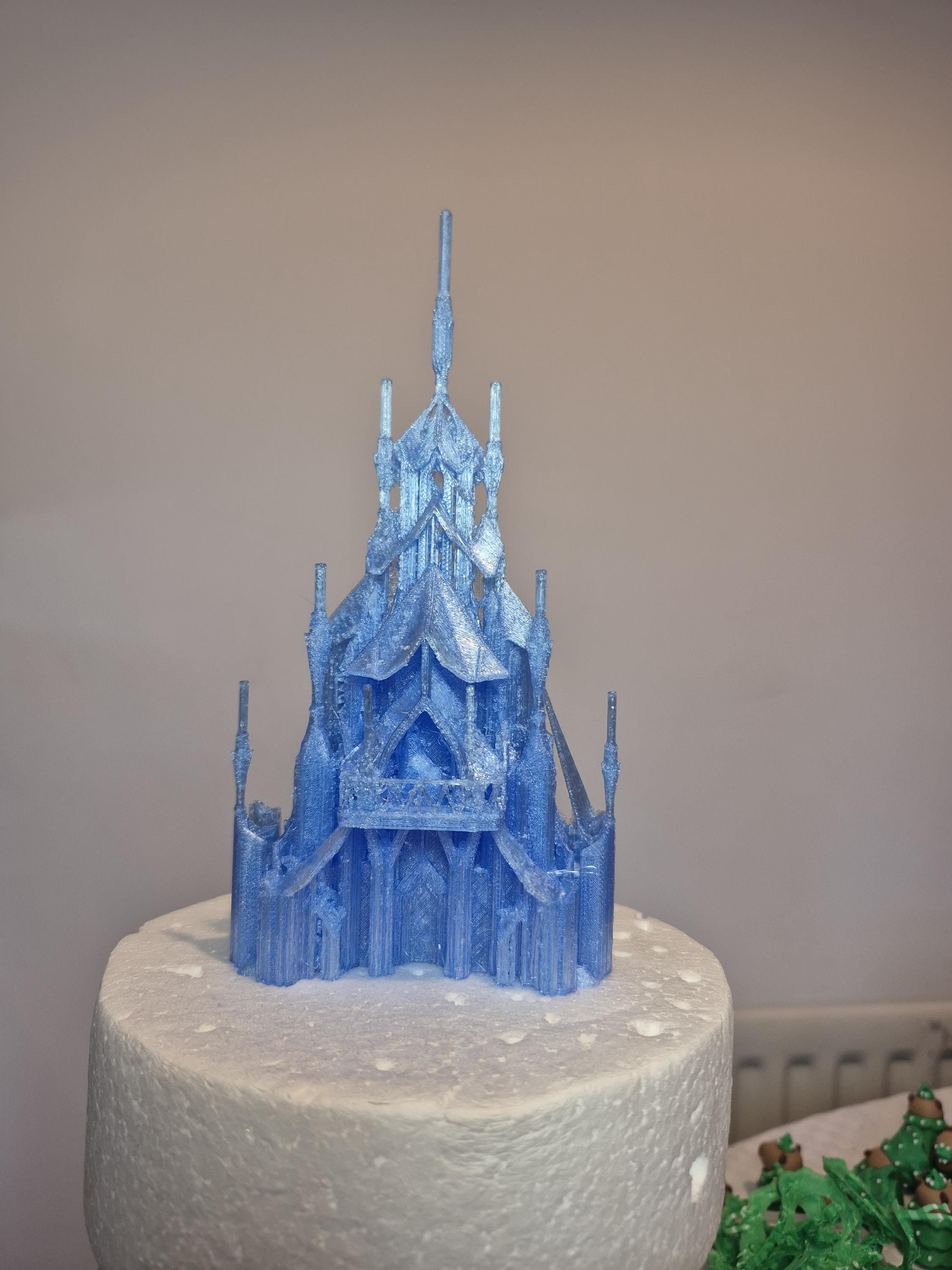 Ice Castle Cake Topper - 2 Sizes, White or Blue, With or Without Light ...