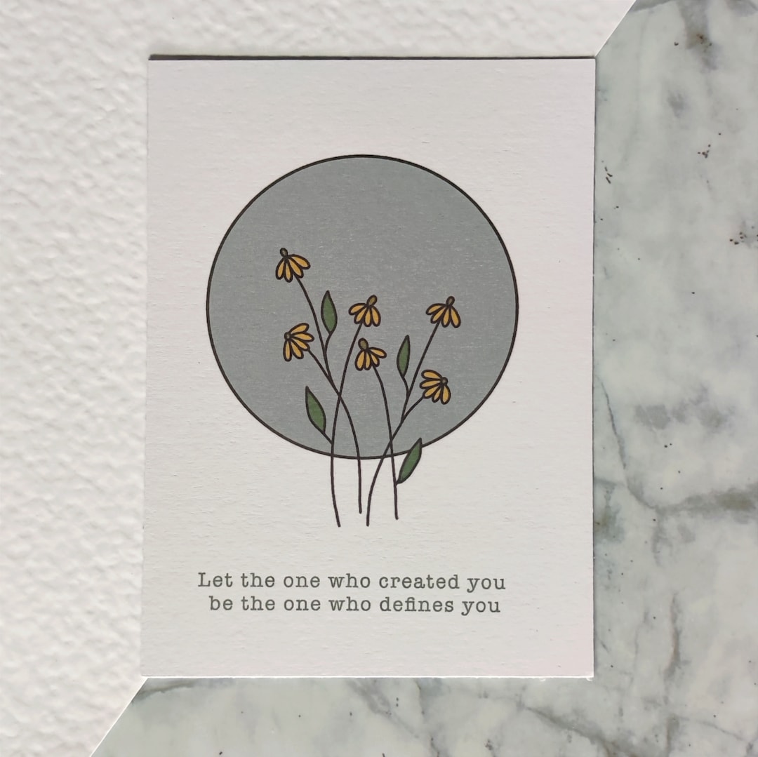 Who Created You Defines You-card - Etsy