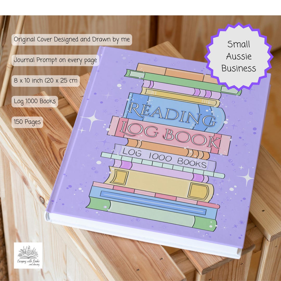 Pre-order - Reading Log Book - Journal for 1000 Books - Etsy Australia