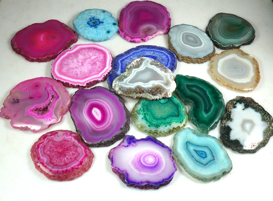 Natural Geode Slices , Raw Geode Crystal, Druzy Agate Geode Slices ...