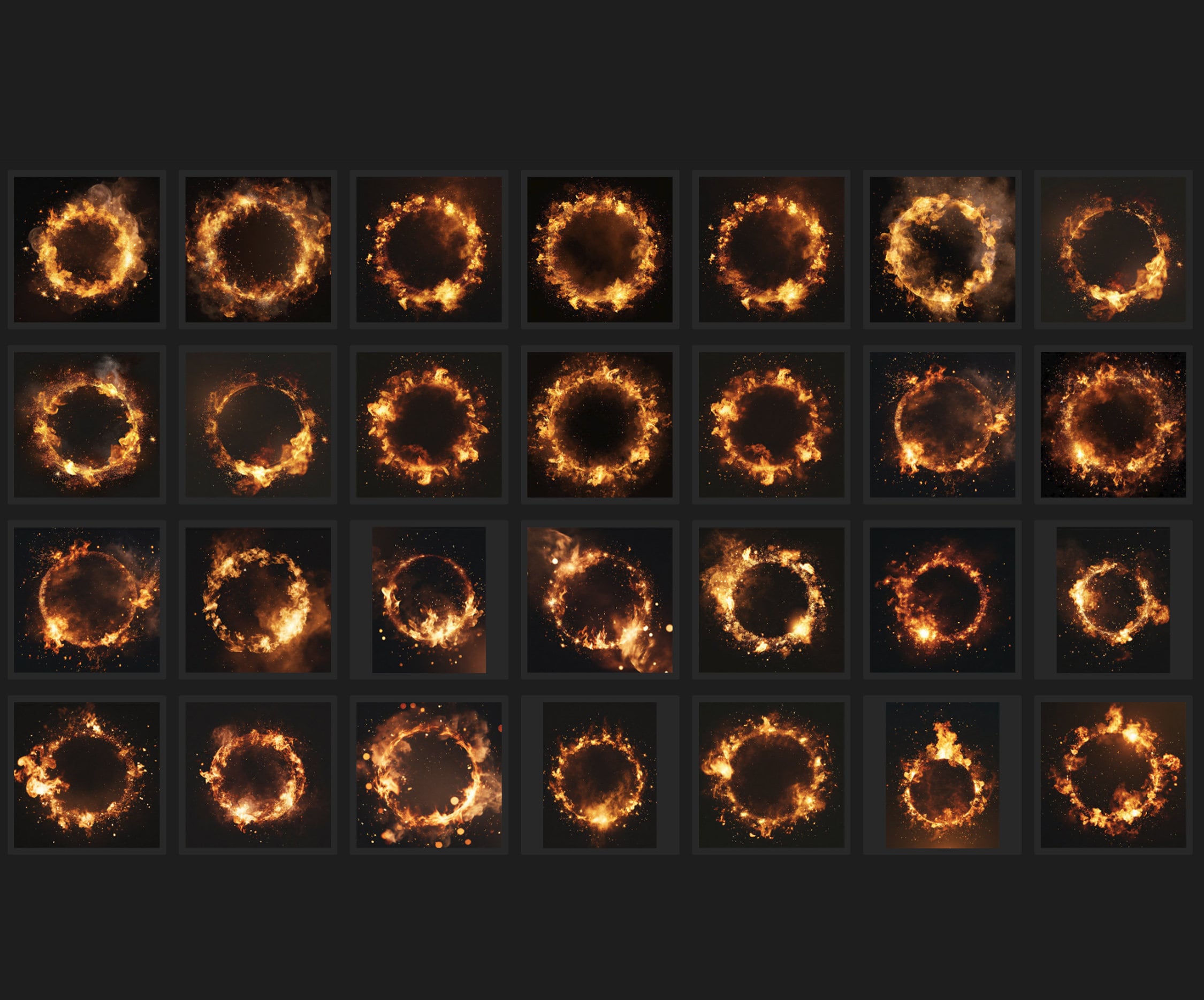 Circle of Fire PNG Overlays: Flames & Sparks (digital Download) - Etsy