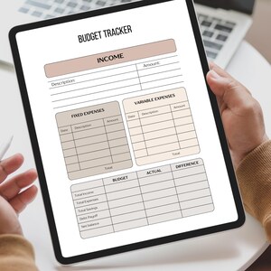 Editable Digital Budget Planner, Printable Expense Tracker, Debt Payoff ...