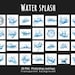Water Splash Overlay Pack: Transparent PNG Photo Effects (digital ...