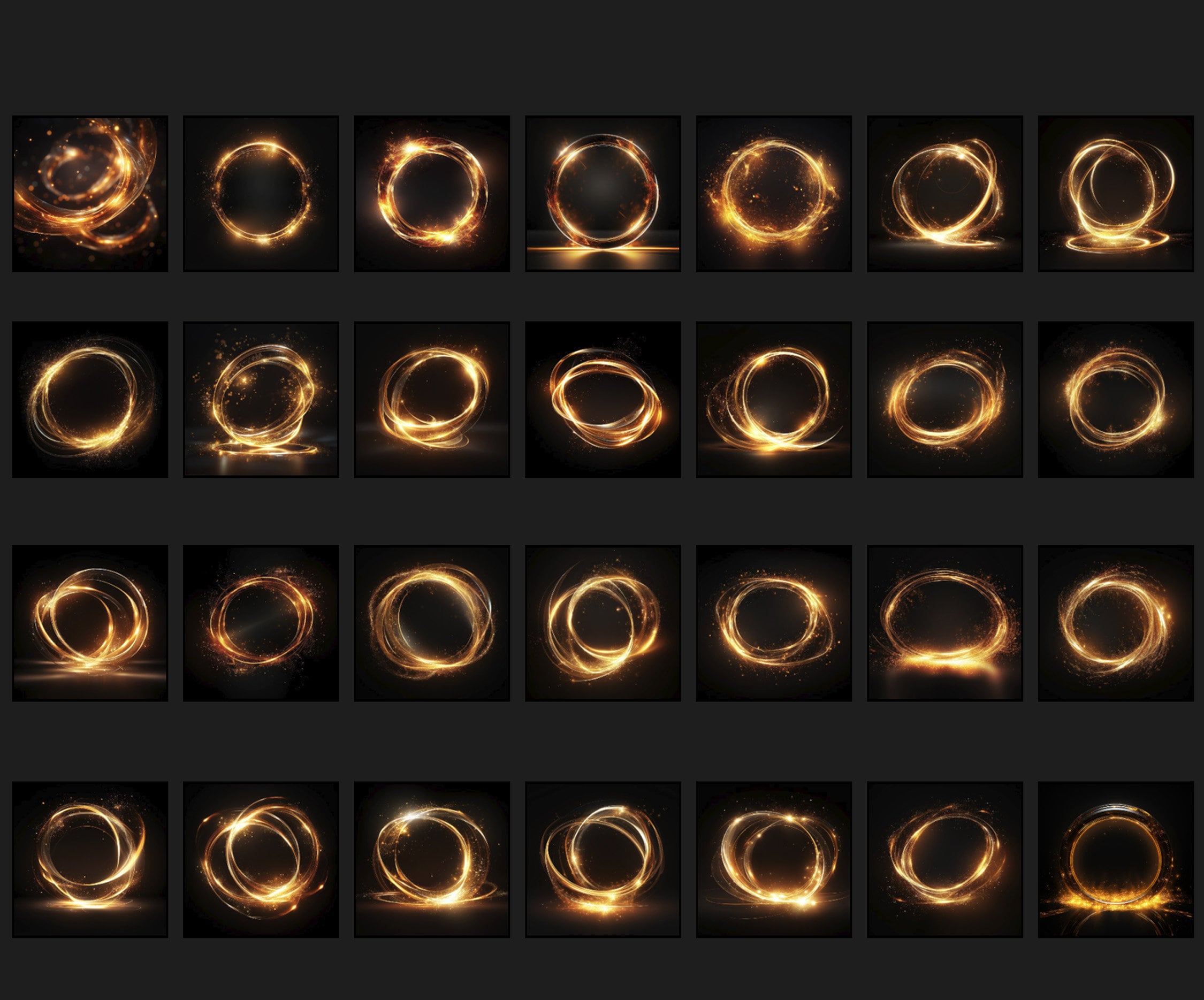 Circular Lights Overlays, Light Ring Overlays, Photoshop Effects ...