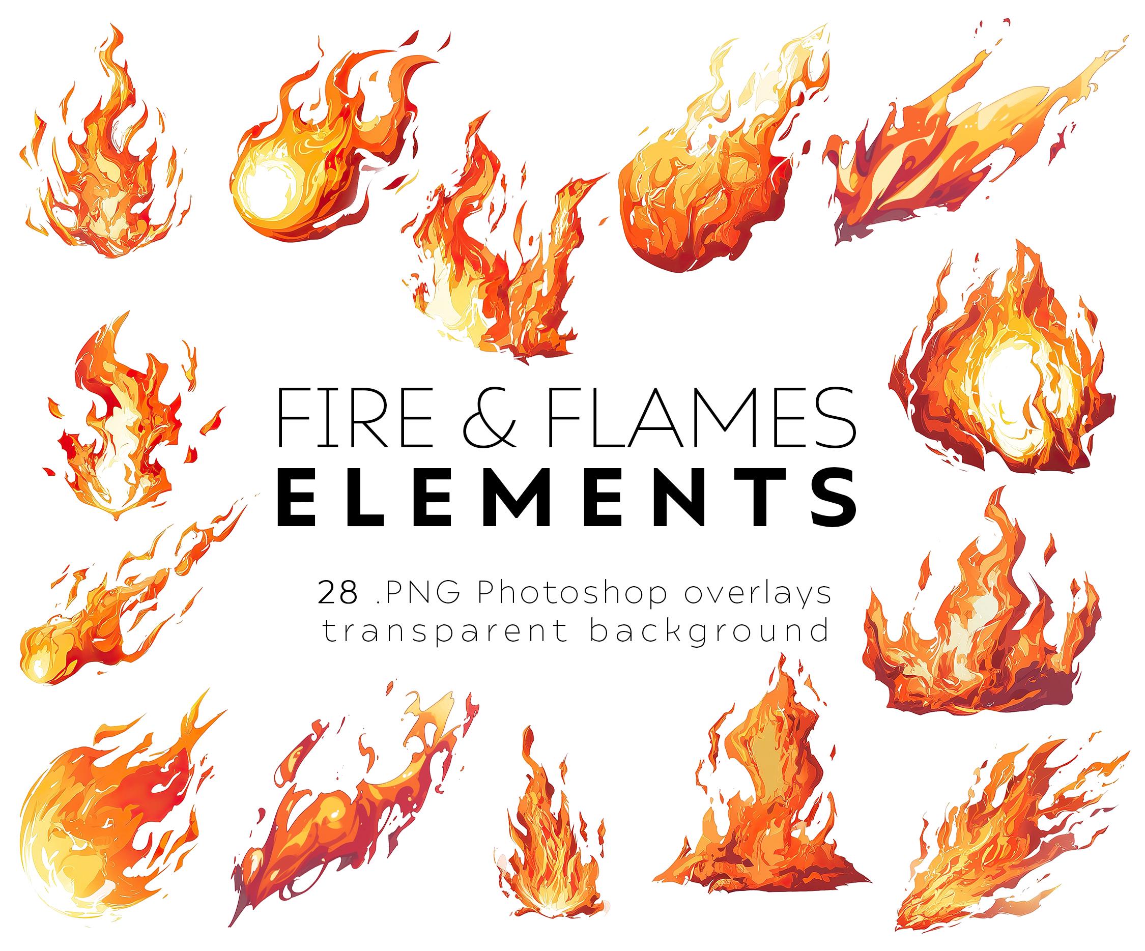 Anime Fire & Flame Overlays: Cartoon Effects, PNG JPG Clipart (digital ...