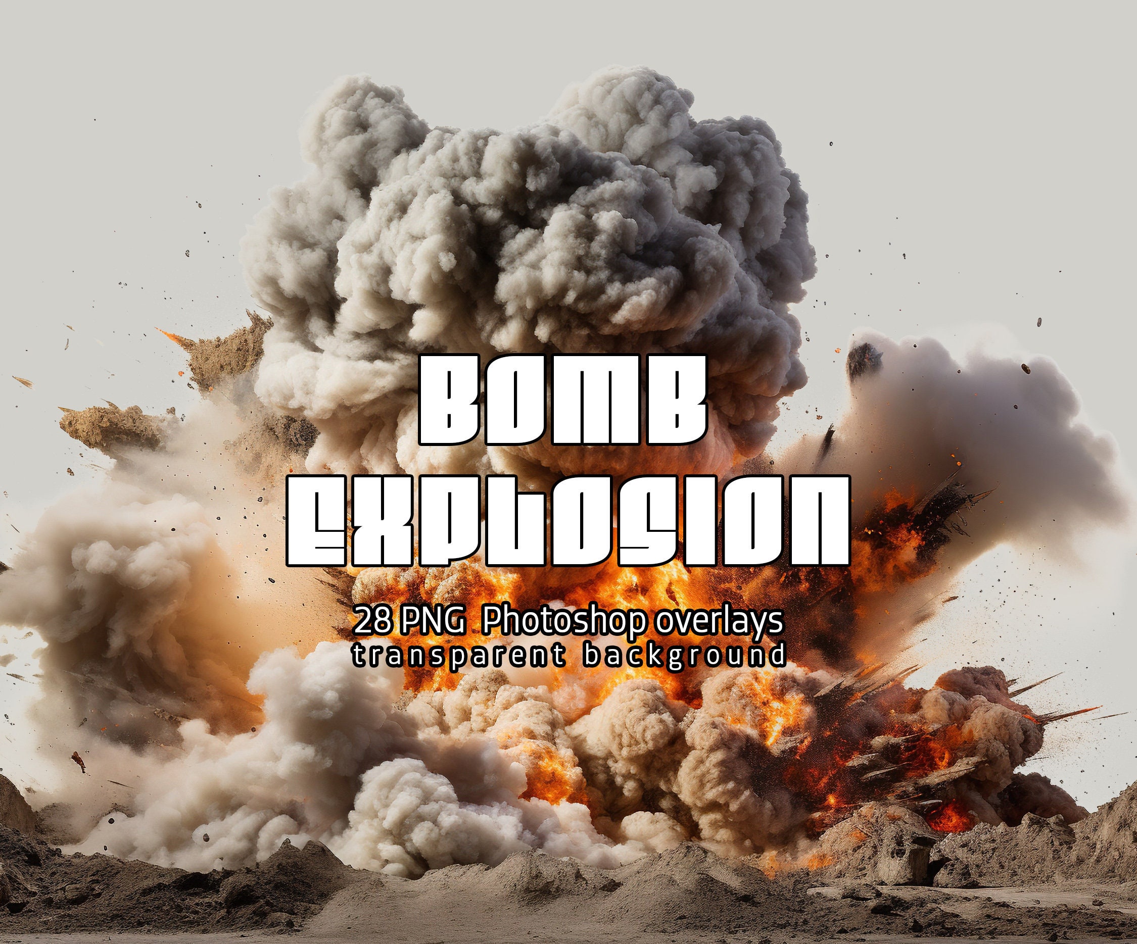 Explosion Overlays, Bomb Explosion Effects, PNG on Transparent ...