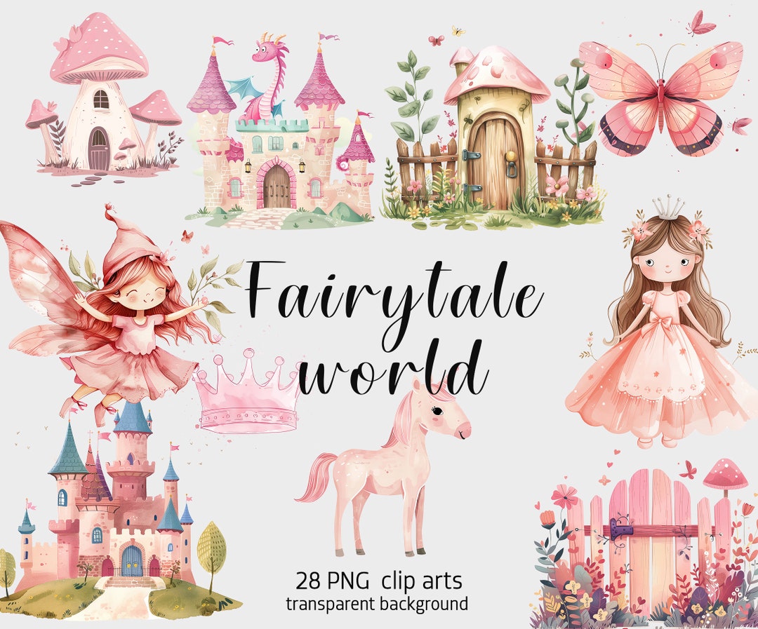 Fairytale World Clip Art: High-resolution PNG Images (digital Download ...