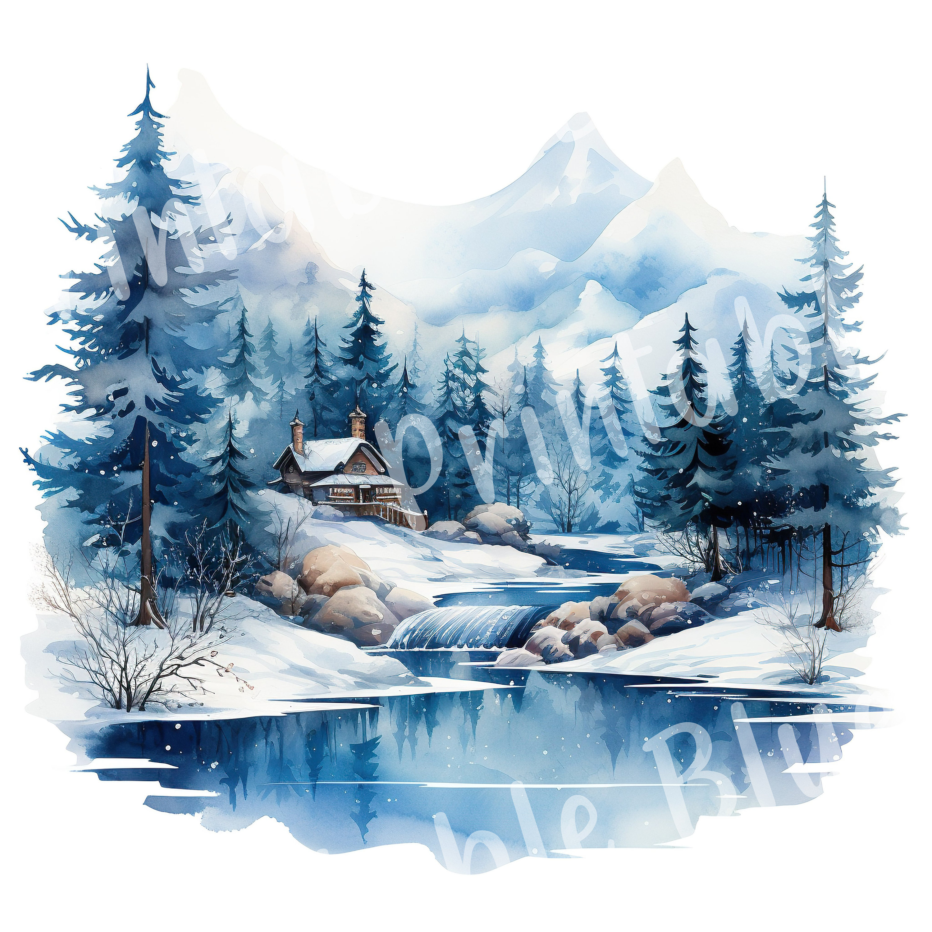 Winter Wonderland Clip Art Whimsical Winter Illustrations - Etsy