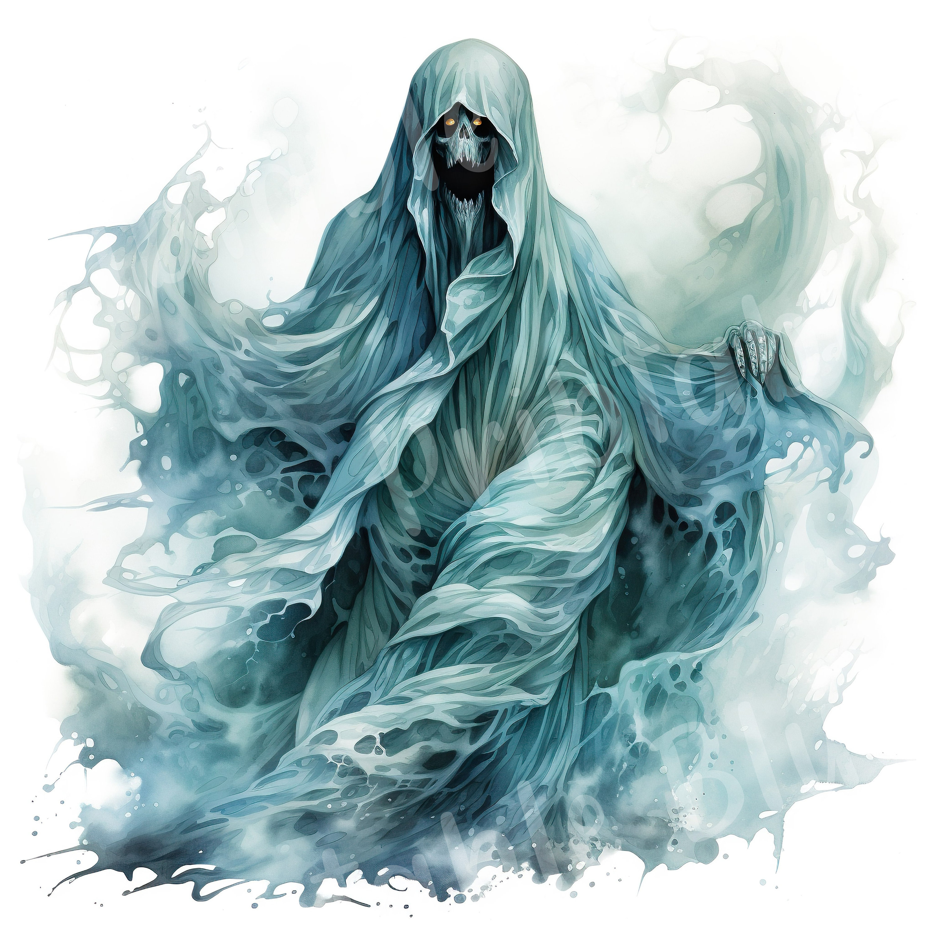 Scary Ghost Clip Art Spooky Halloween Clip Art Collection - Etsy